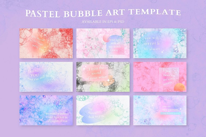 Aesthetic bubble art template psd | Premium PSD - rawpixel