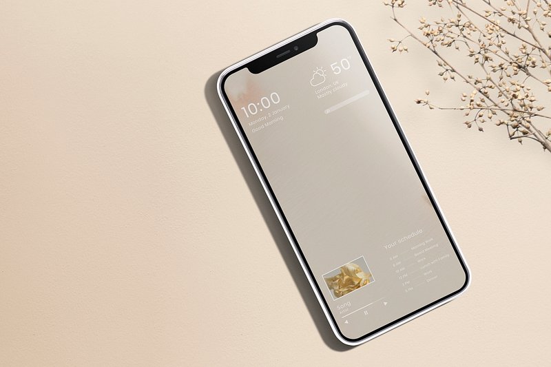 Phone screen mockup, aesthetic design | Premium PSD Mockup - rawpixel