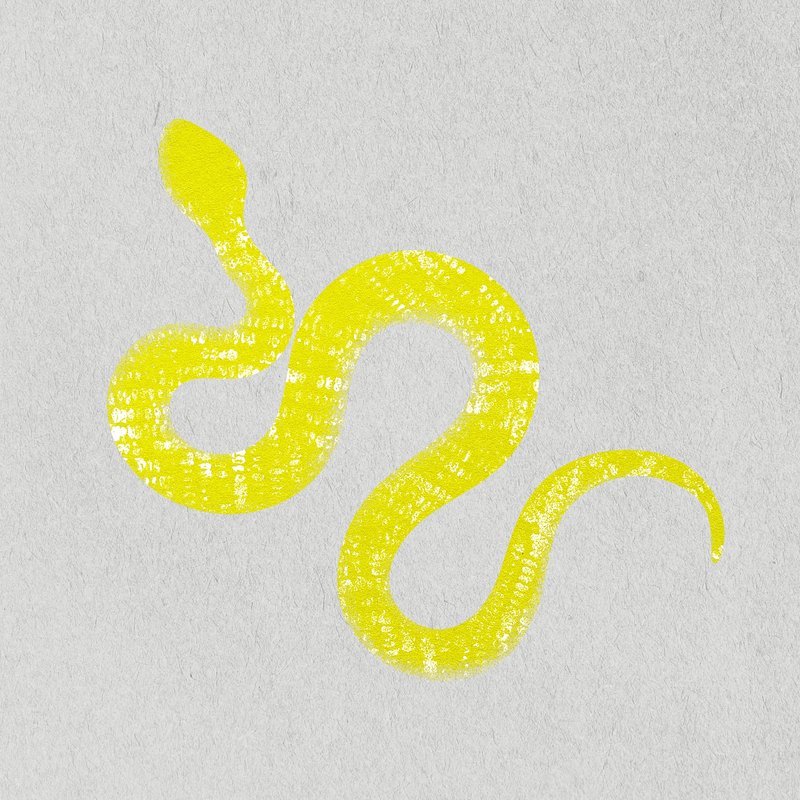 Yellow snake clipart, textured animal | Free Photo Illustration - rawpixel