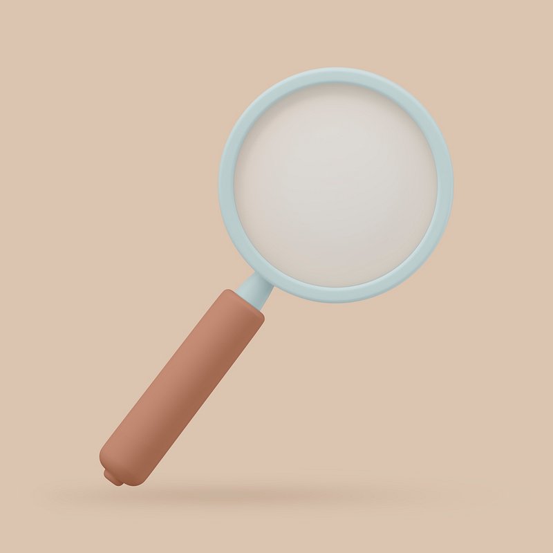 3D magnifying glass sticker, science | Premium PSD - rawpixel