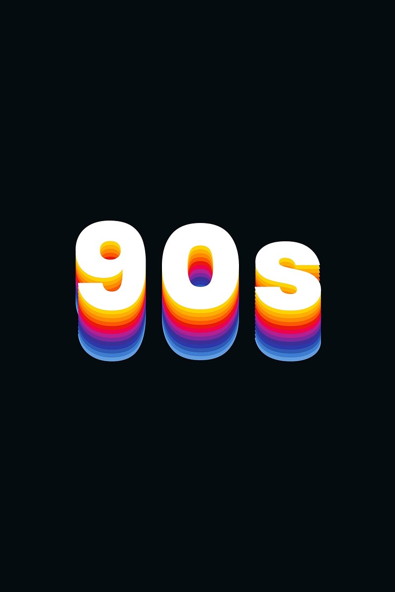 90s text in colorful retro | Free Photo - rawpixel