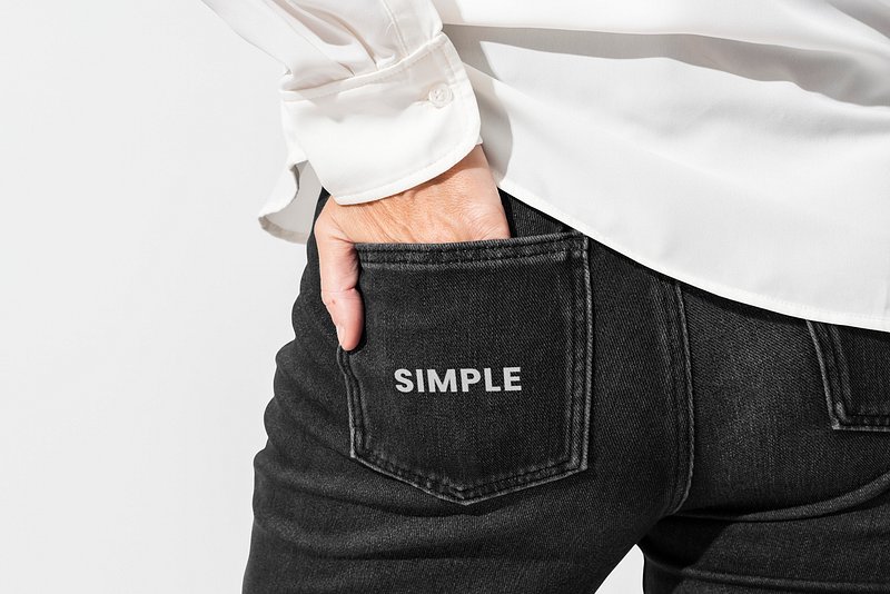 Women's denim pants mockup psd | Premium PSD Mockup - rawpixel