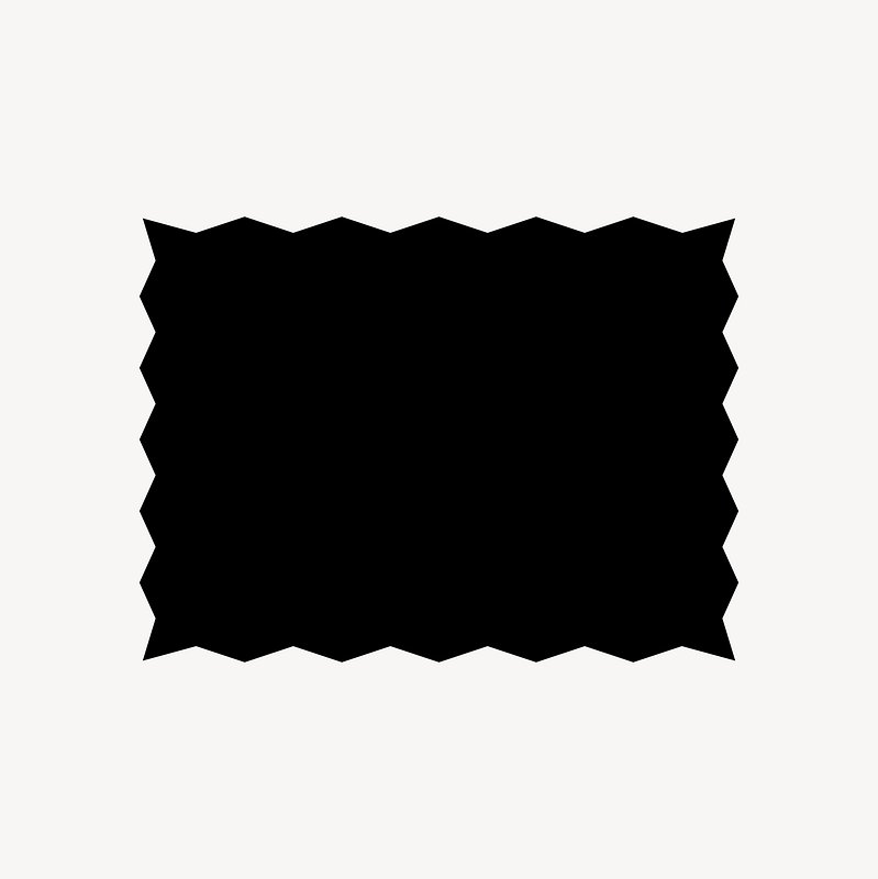 Simple jagged rectangular clip art, | Premium PSD - rawpixel