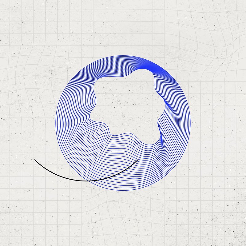3D abstract blue round shape | Premium Vector - rawpixel