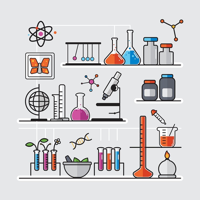Illustration chemistry laboratory instruments set | Free Vector - rawpixel