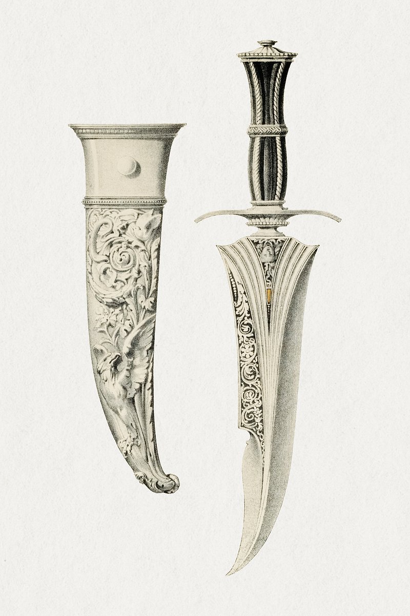 Ancient dagger illustration, melee weapon | Free Photo Illustration ...