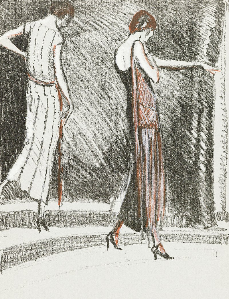 Flapper women illustration, remixed from the artworks | Free Photo ...