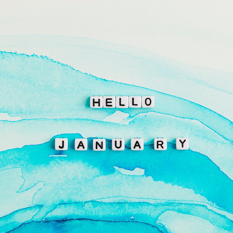 HELLO JANUARY beads message typography | Free Photo - rawpixel