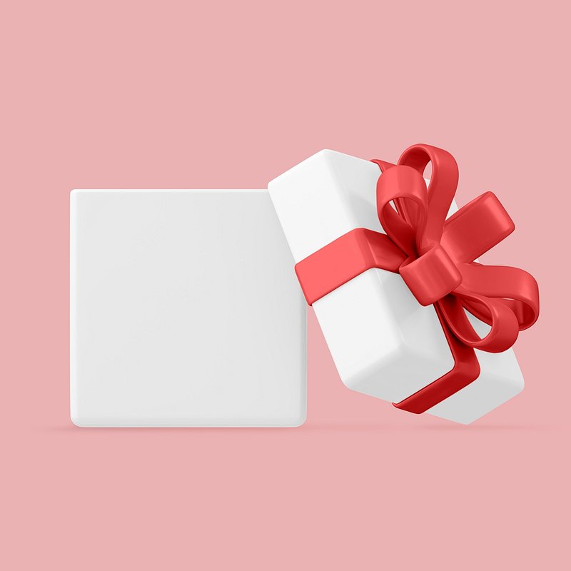 Open white gift box clipart, | Free Photo - rawpixel