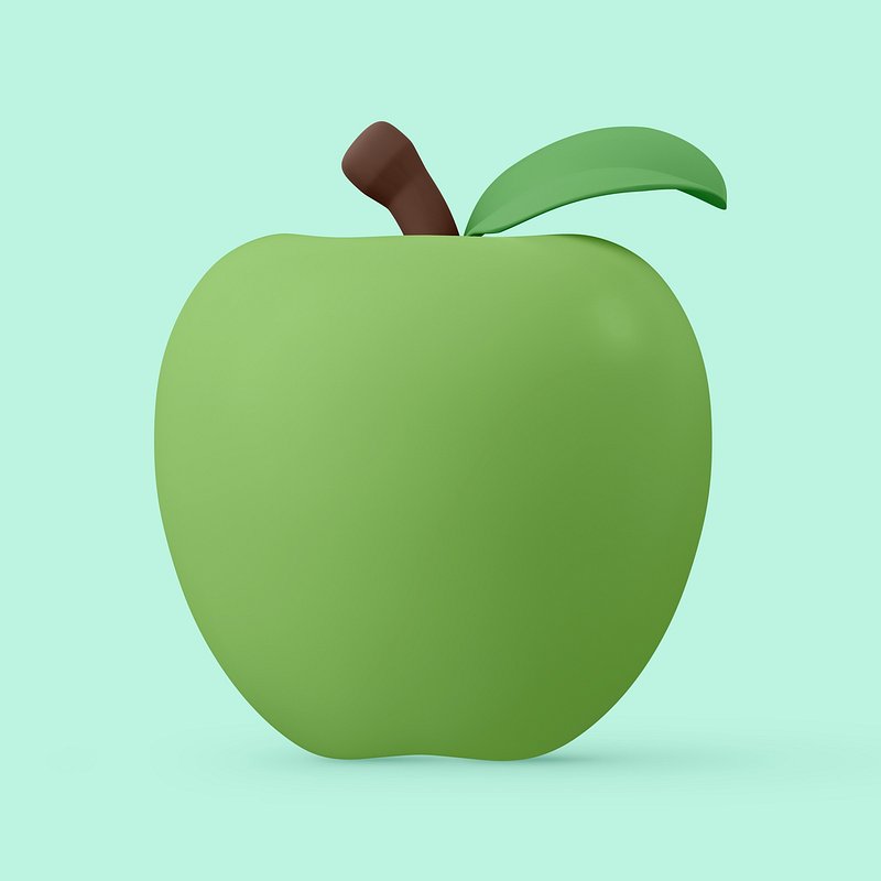 Green apple design element, fruit | Premium PSD - rawpixel