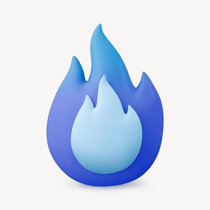 Blue flame clipart, 3D icon | Free PSD - rawpixel