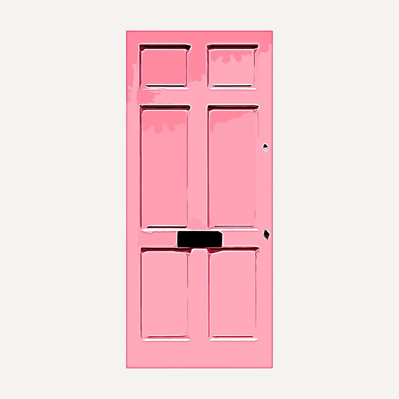 Pink panel door clipart, modern | Premium PSD - rawpixel