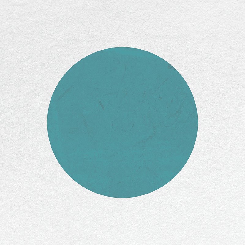 Teal circle shape sticker, paper | Premium PSD - rawpixel