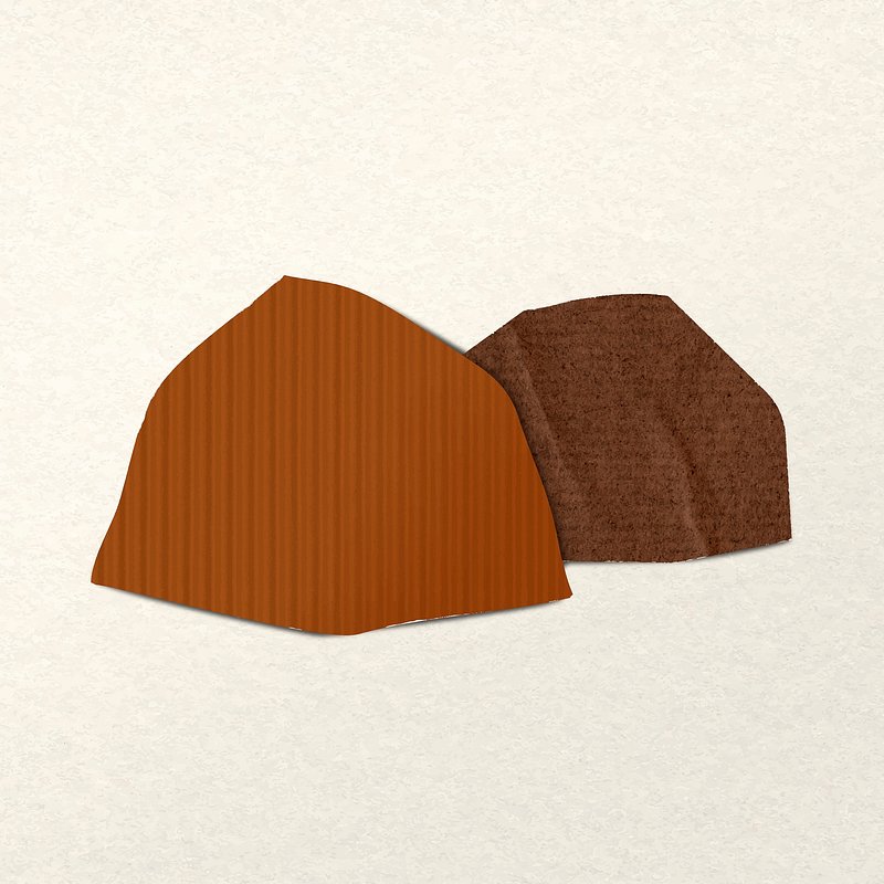 Brown paper craft rocks, nature | Premium Vector - rawpixel