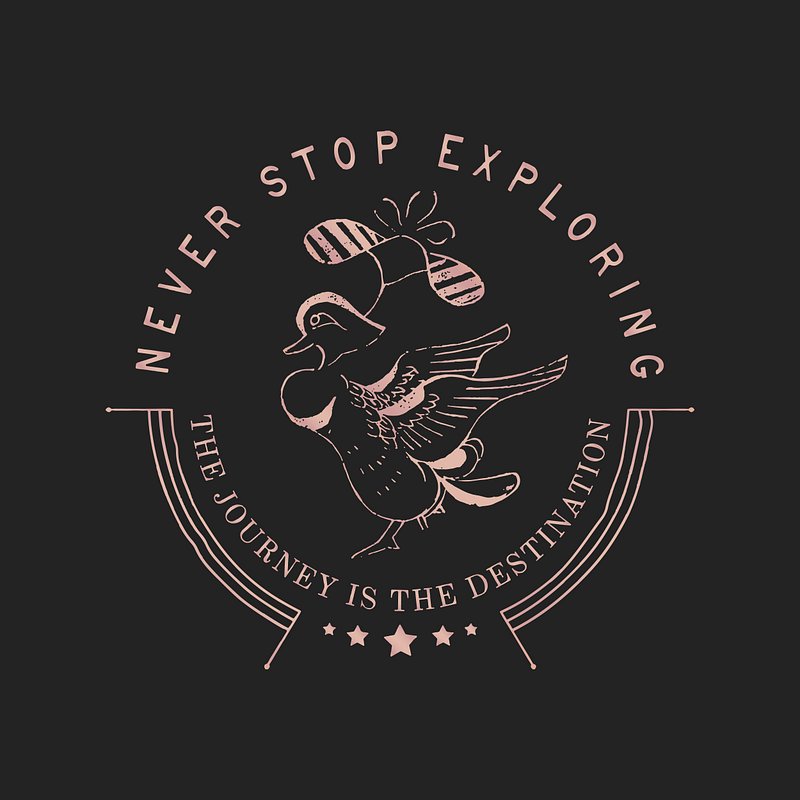 Never stop exploring logo vector | Premium Vector - rawpixel