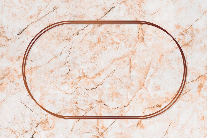 Oval bronze frame on orange | Premium Vector - rawpixel