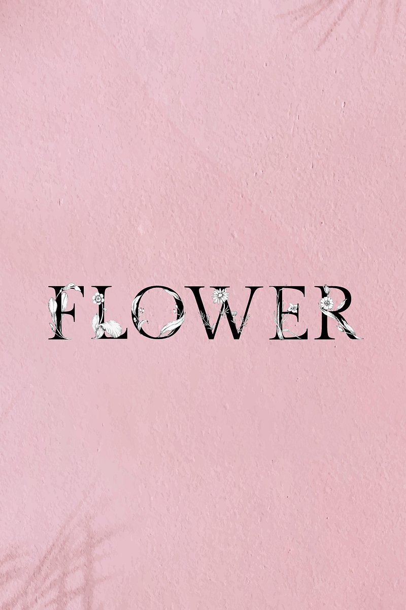 Vector flower word floral font | Premium Vector - rawpixel