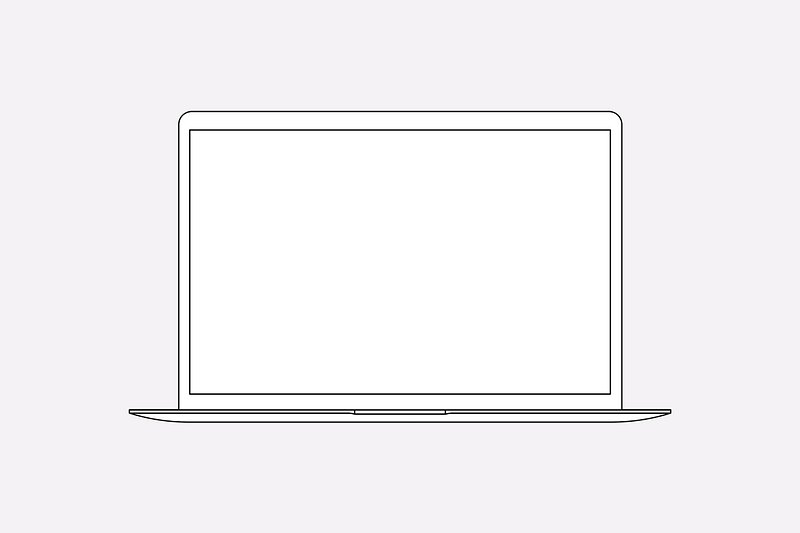 Laptop outline, blank screen digital | Free Vector - rawpixel