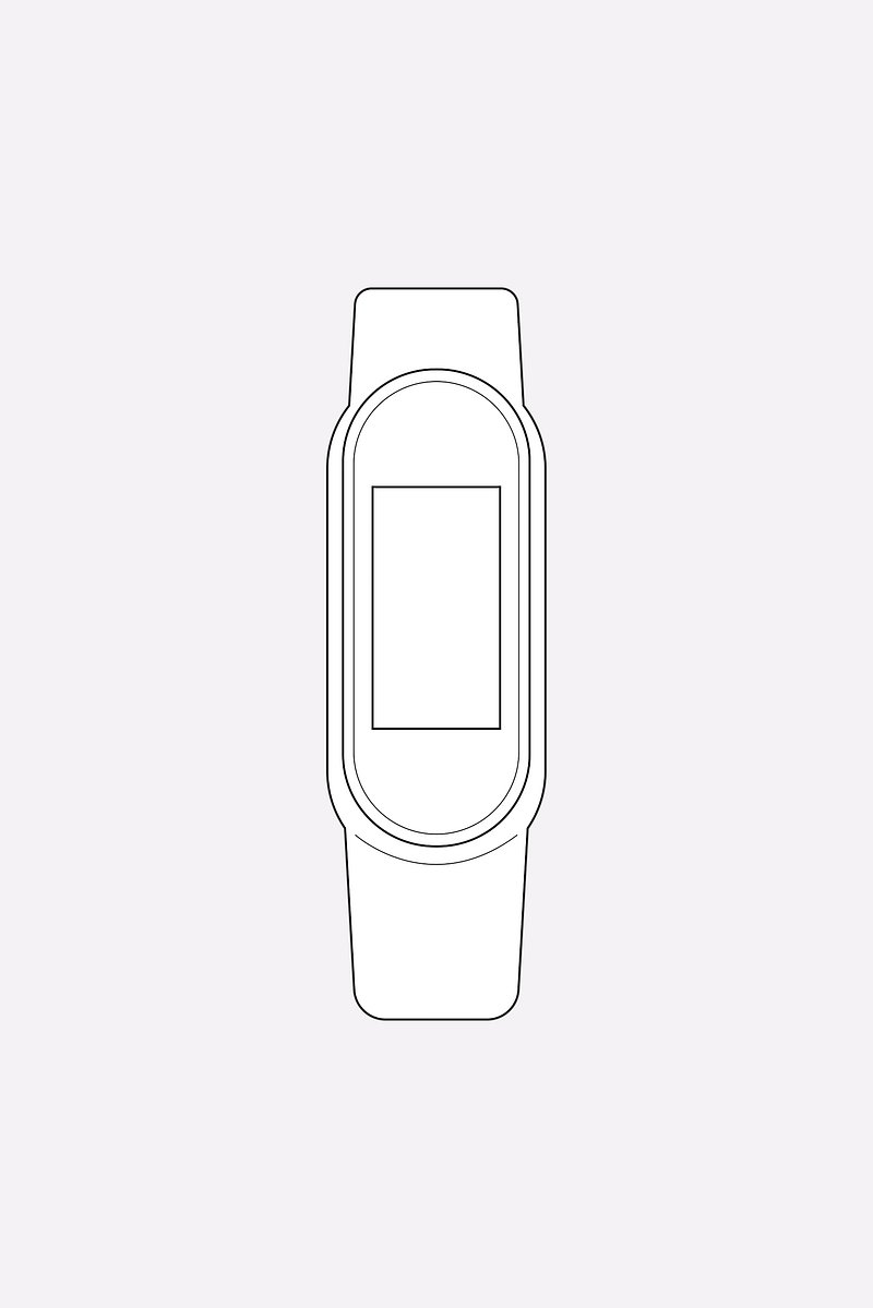 Smartwatch outline, health tracker device | Free Vector - rawpixel