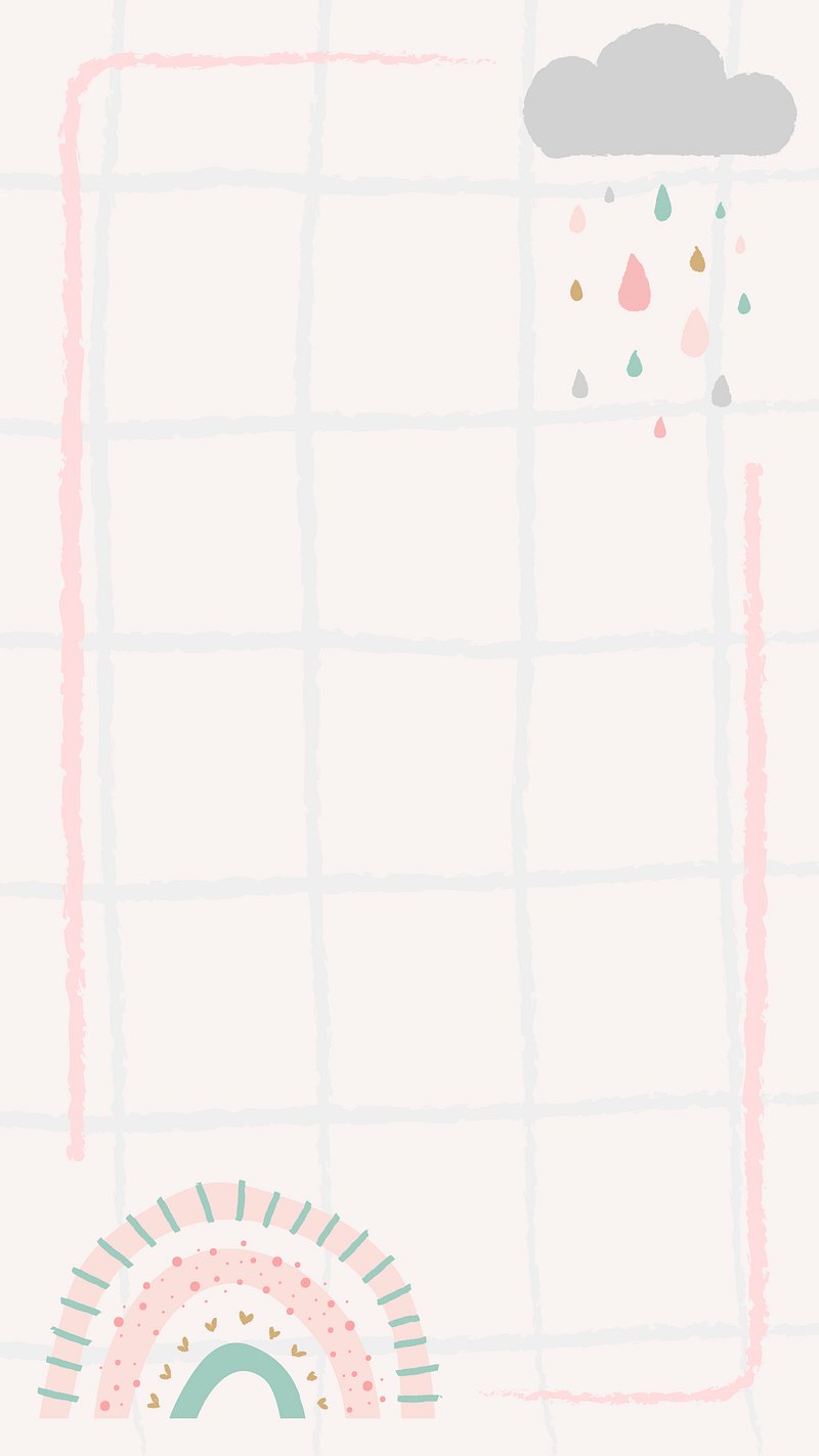 Pastel cute frame, doodle rainbow | Free Vector - rawpixel