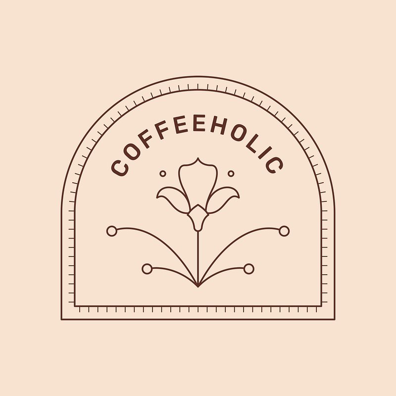 Creative logo template, Coffeeholic, simple | Free Vector Template ...