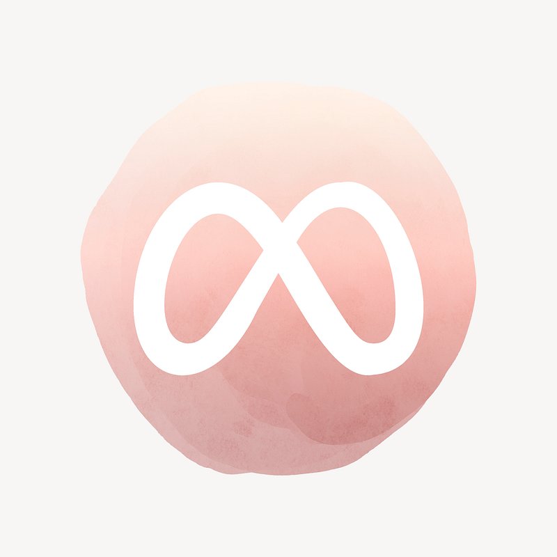 Meta app icon in watercolor. | Free Icons - rawpixel