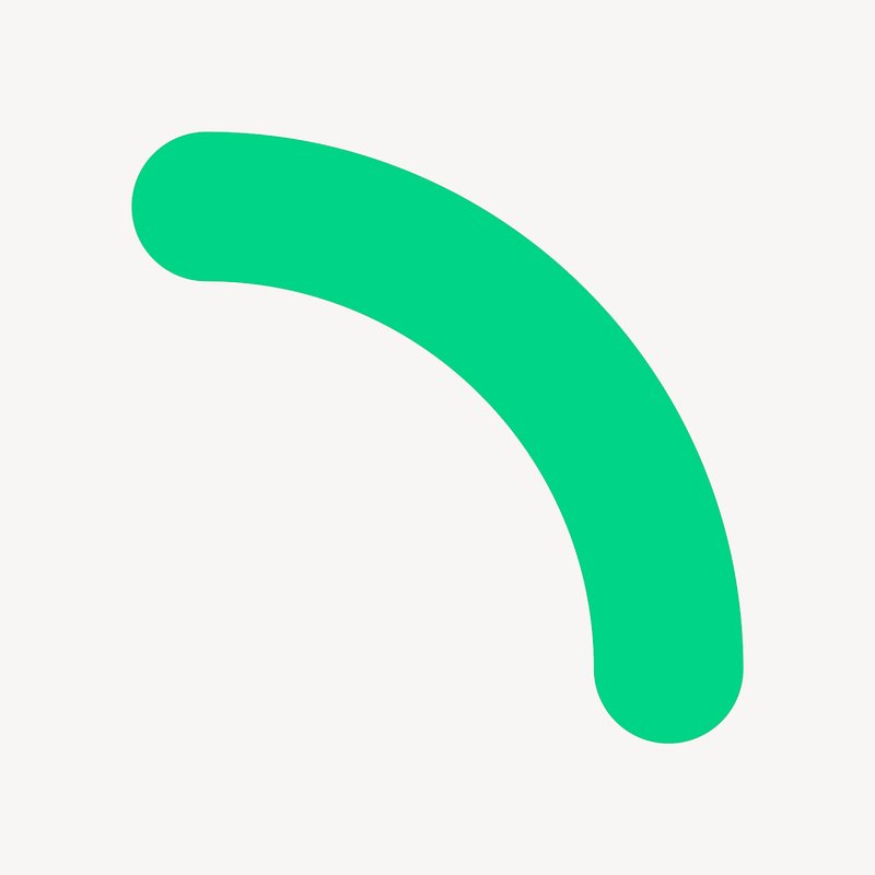 Curve line shape sticker, green | Premium Vector - rawpixel