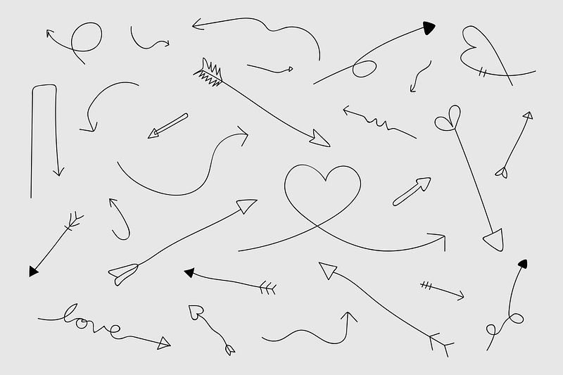 Black doodle arrow vector collection | Premium Vector - rawpixel