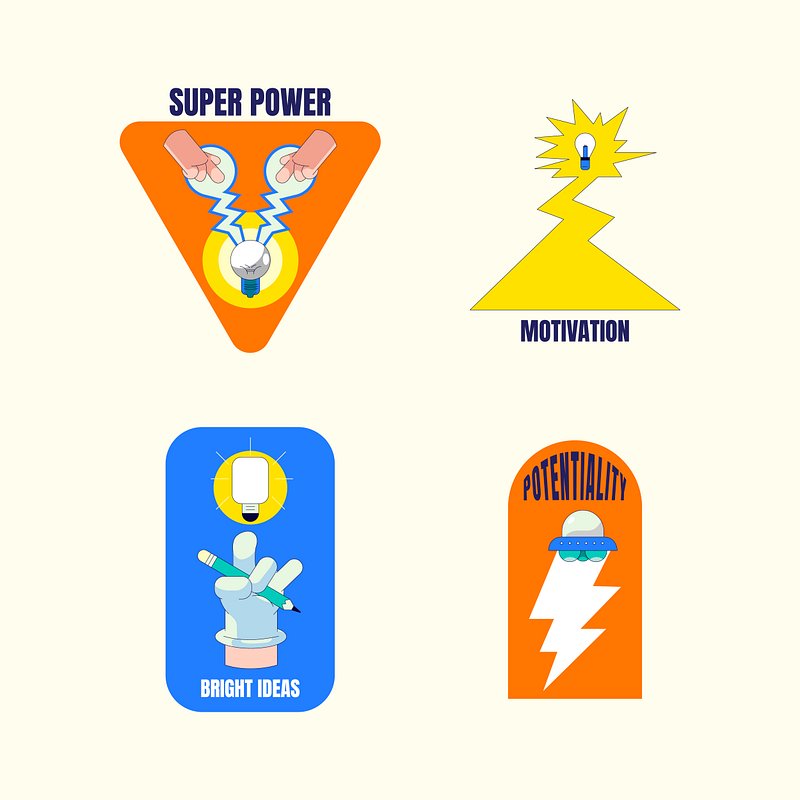 Creative inspirational badge collection vector | Premium Vector - rawpixel