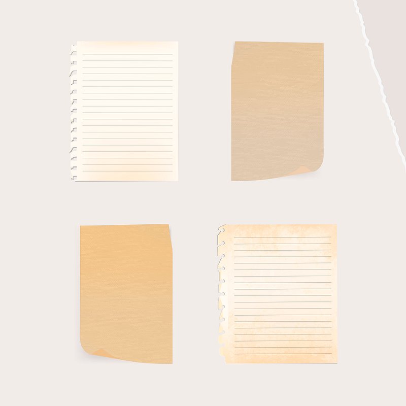 White paper note collection social | Free PSD - rawpixel