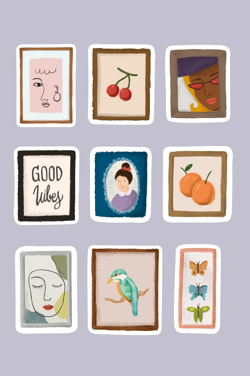 Memory frames collection sticker vector | Premium Vector - rawpixel