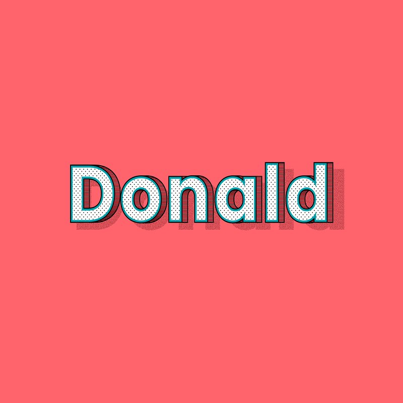 Donald name halftone vector word | Free Photo - rawpixel