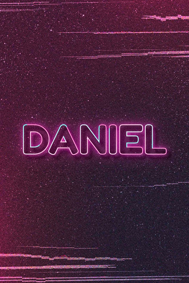 Daniel word art vector neon | Free Photo - rawpixel