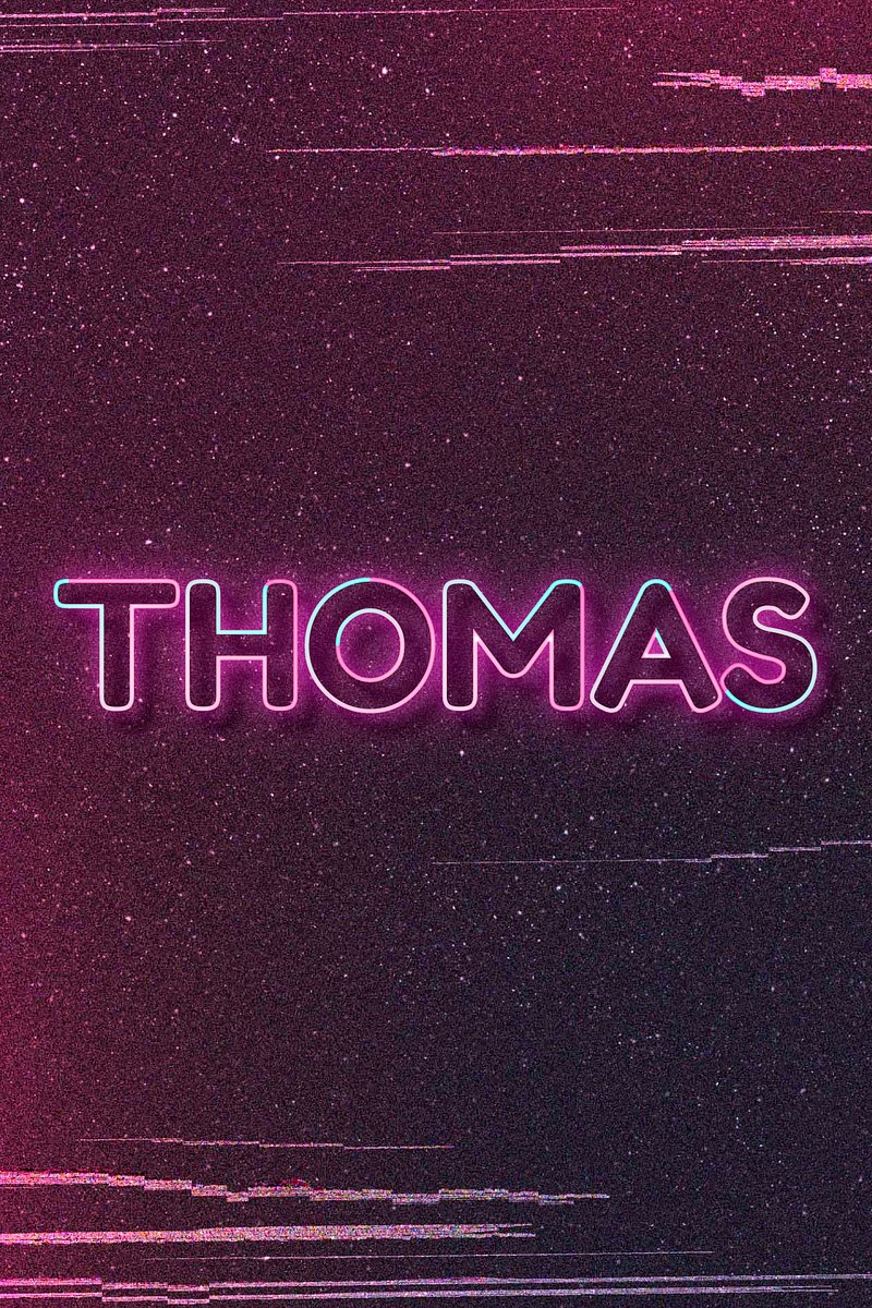 Thomas word art vector neon | Free Photo - rawpixel