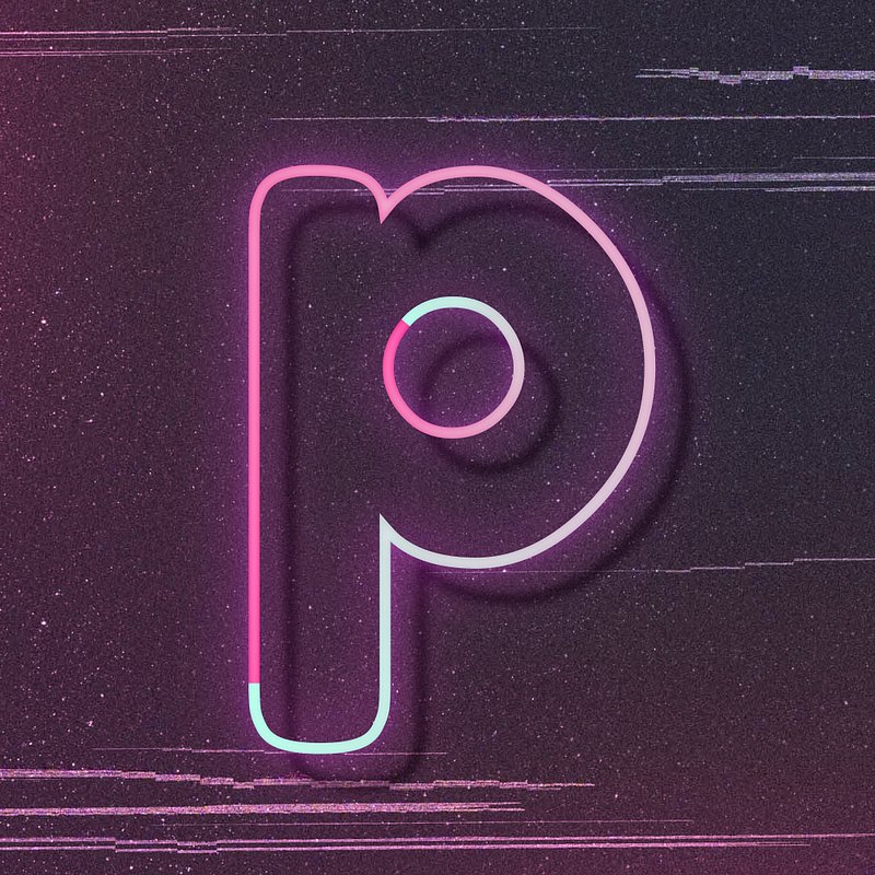 Gradient pink lowercase letter p | Free Vector - rawpixel