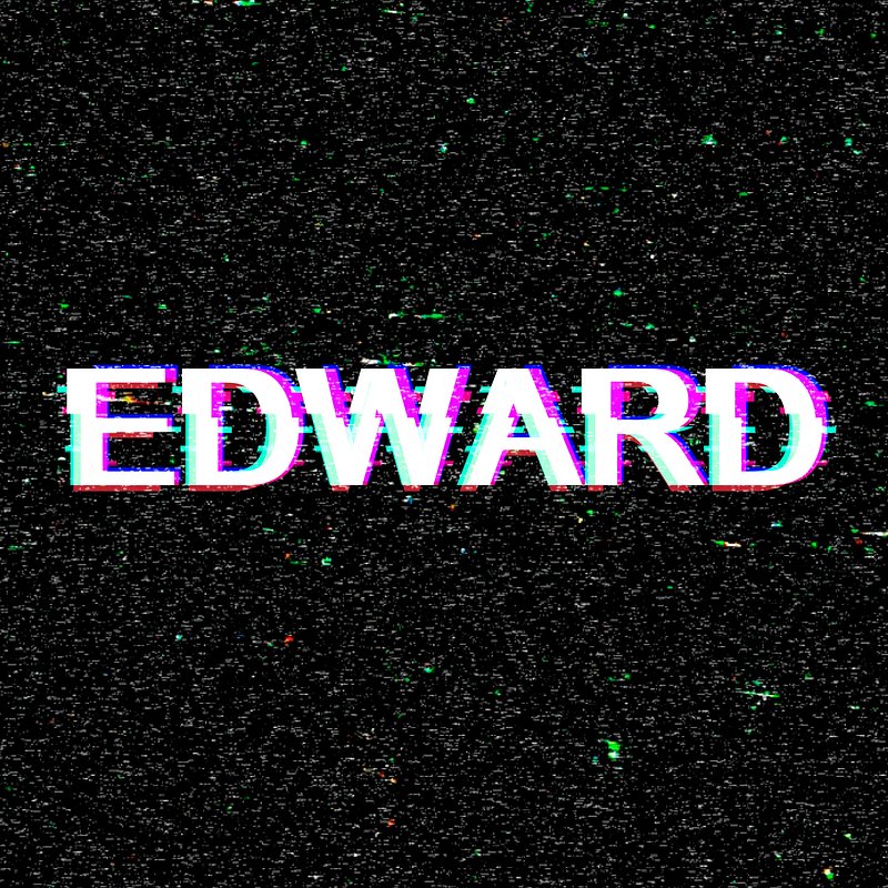 Edward name typography glitch effect | Free Photo - rawpixel