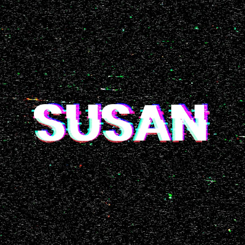 Susan name typography glitch effect | Free Photo - rawpixel