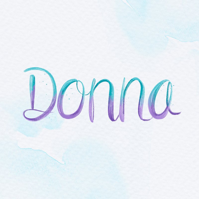 Donna name hand lettering psd | Free PSD - rawpixel