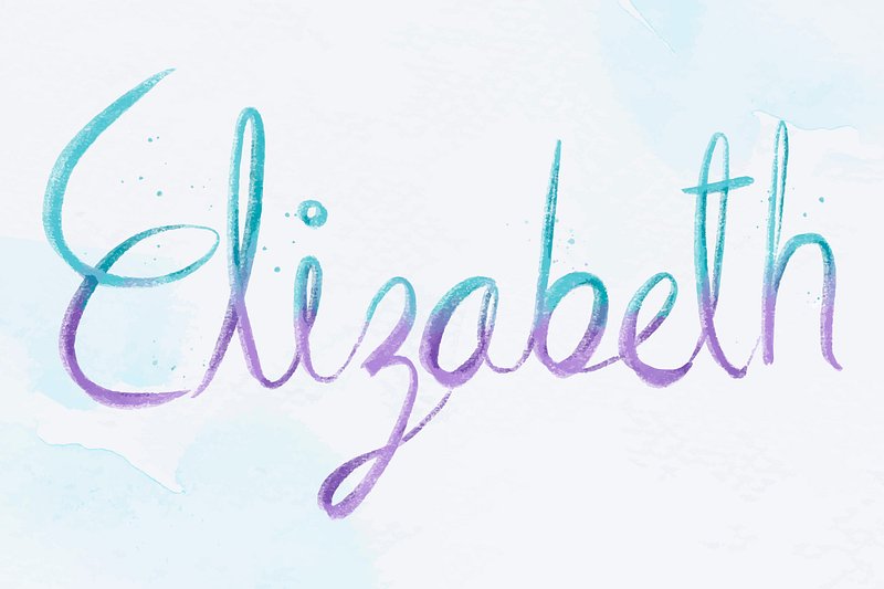 Elizabeth name pastel word vector | Free Vector - rawpixel