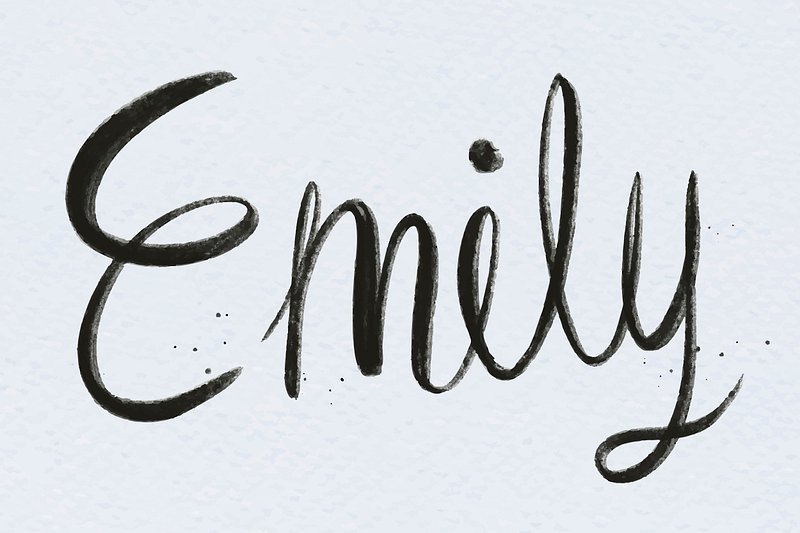 Hand drawn Emily font vector | Free Vector - rawpixel