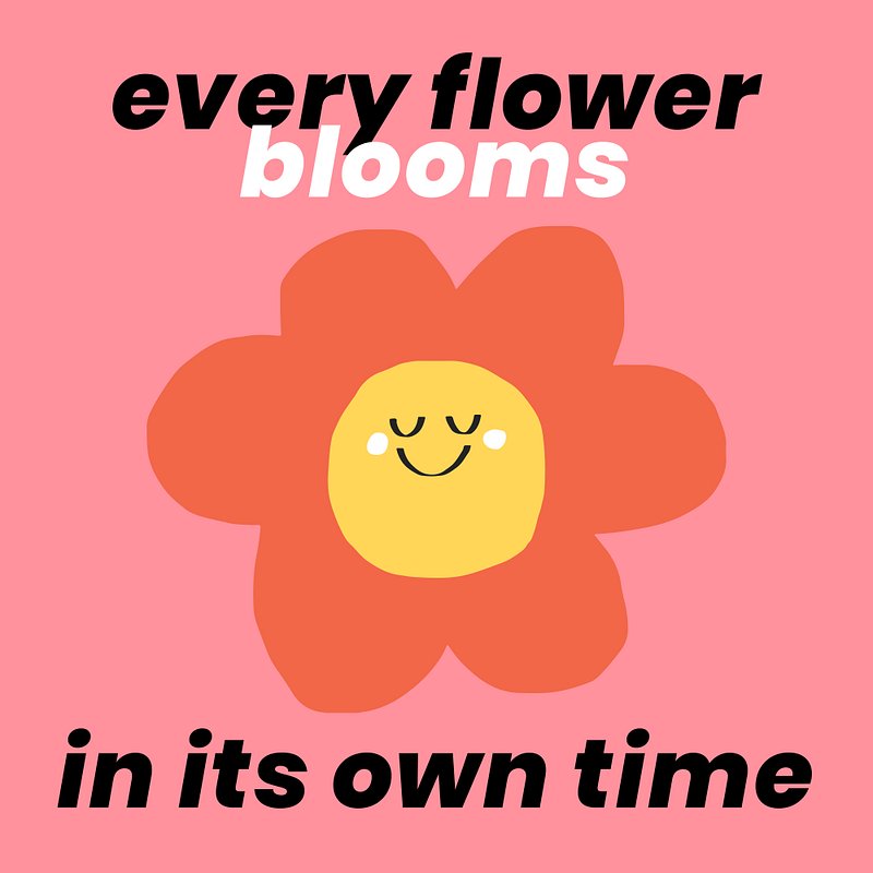 Self-growth quote with happy flower | Free Photo - rawpixel