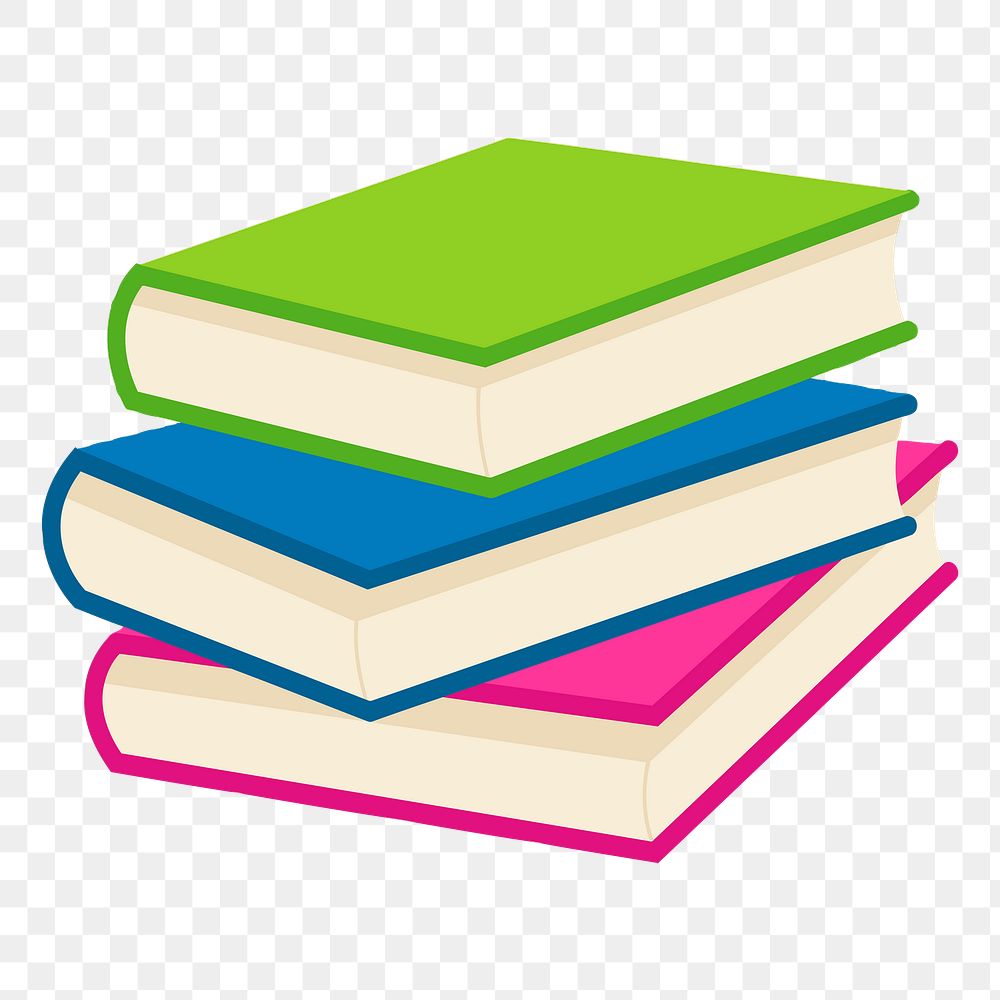 Colorful books png sticker, stationery | Free PNG - rawpixel