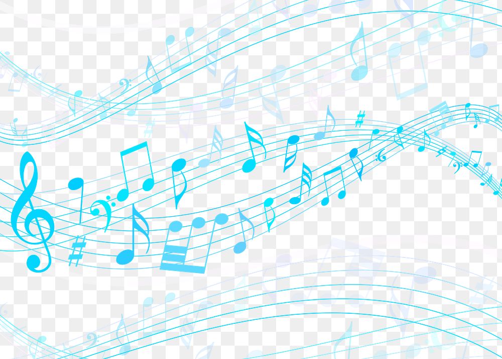 Music notes png sticker, blue | Free PNG - rawpixel