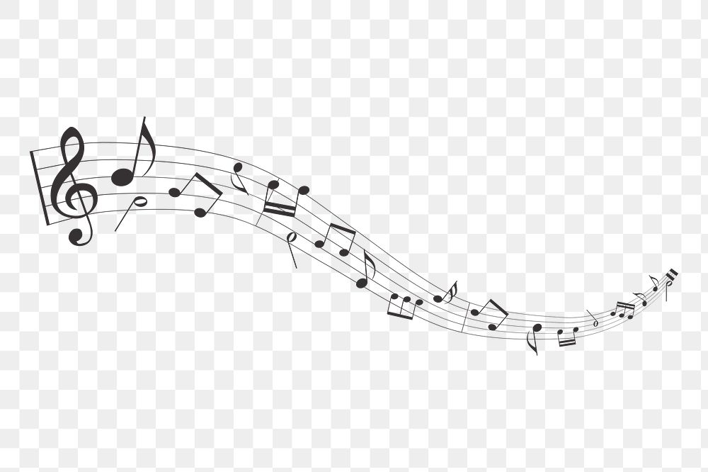 Music notes png sticker, black | Free PNG - rawpixel