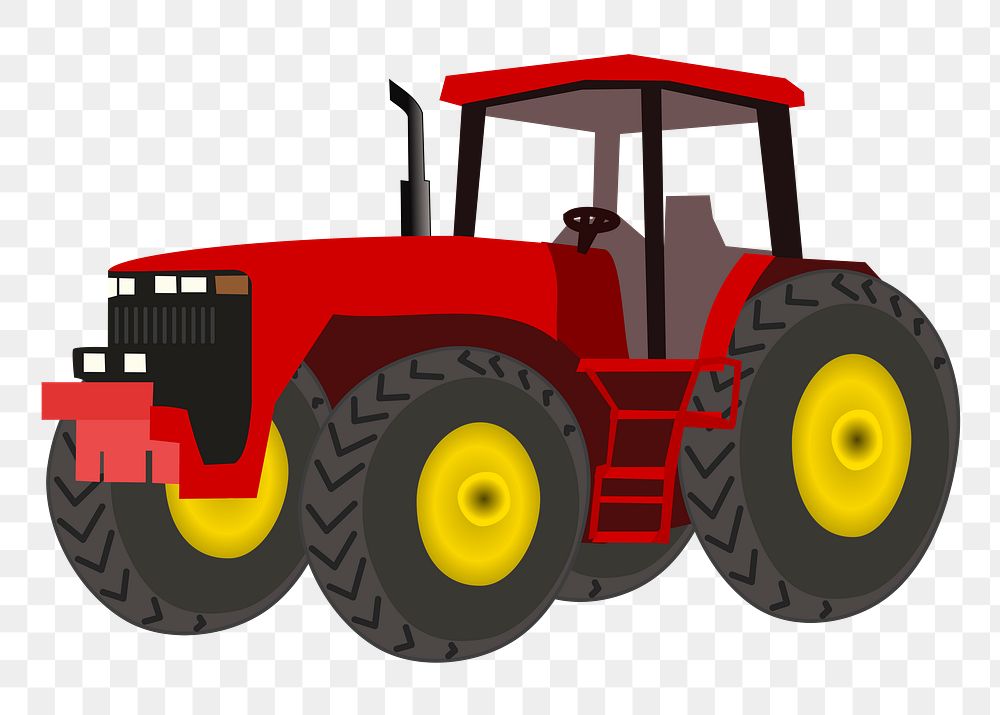 Red tractor png sticker, agricultural | Free PNG - rawpixel