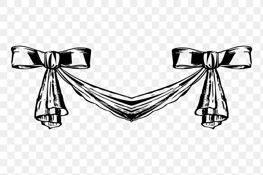 Bow divider png sticker, vintage | Free PNG - rawpixel