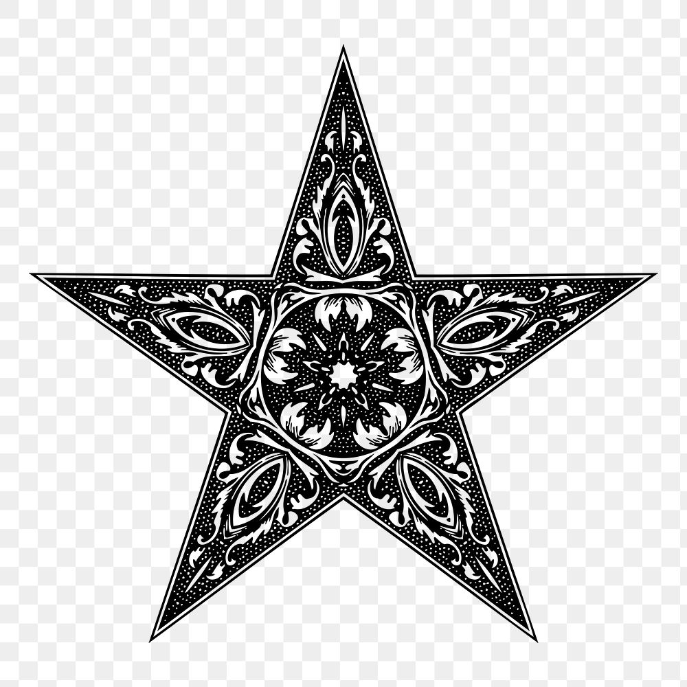 Star decoration png sticker illustration, | Free PNG - rawpixel