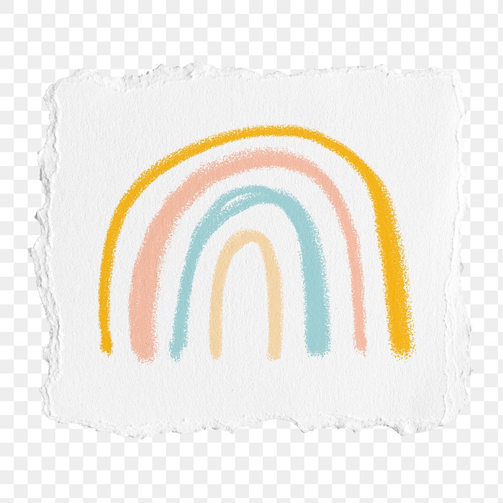Rainbow png sticker, ripped paper | Premium PNG - rawpixel