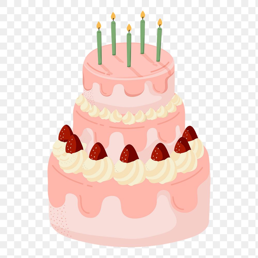 Cake png sticker, cute illustration, | Free PNG - rawpixel