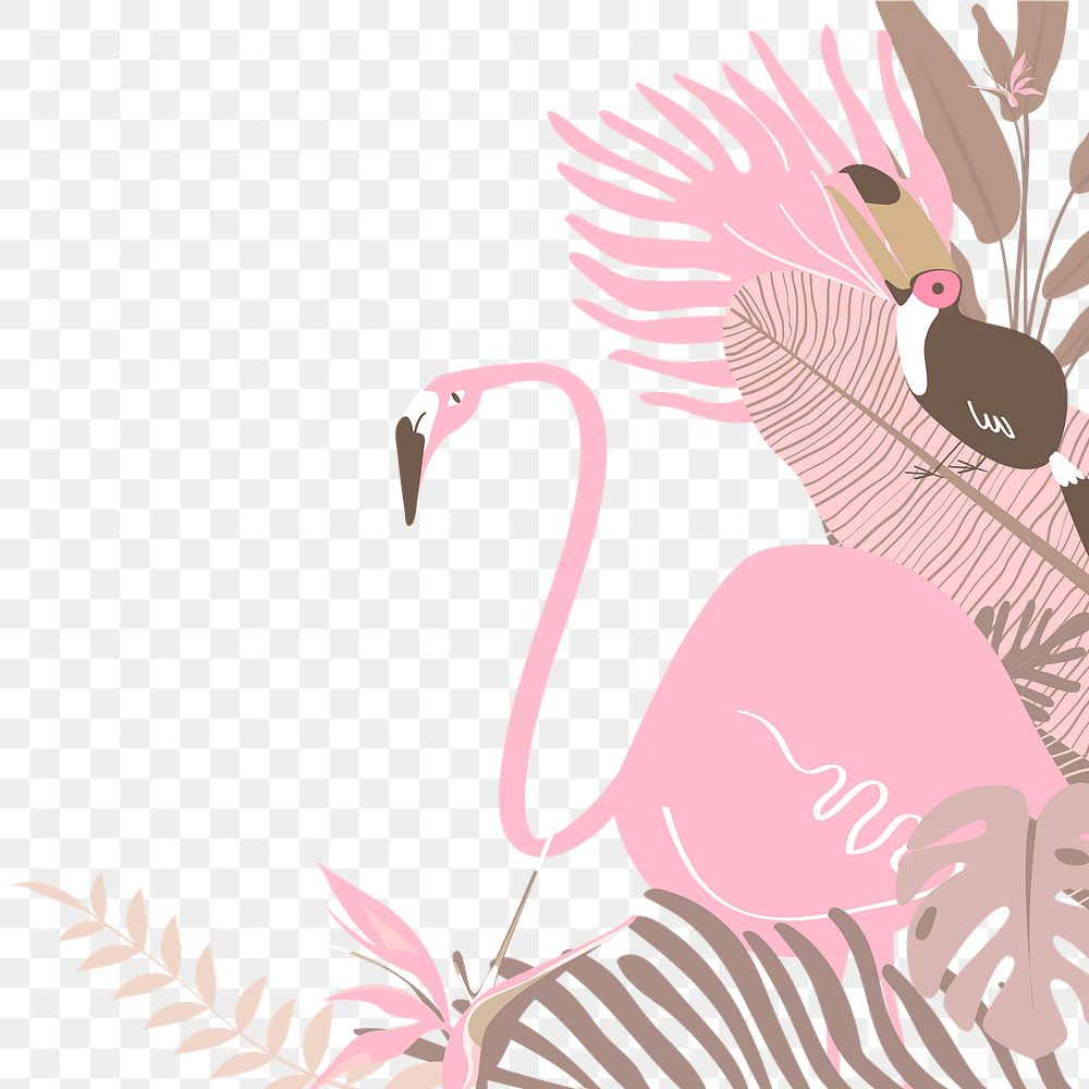 Pink botanical border png, aesthetic | Premium PNG - rawpixel